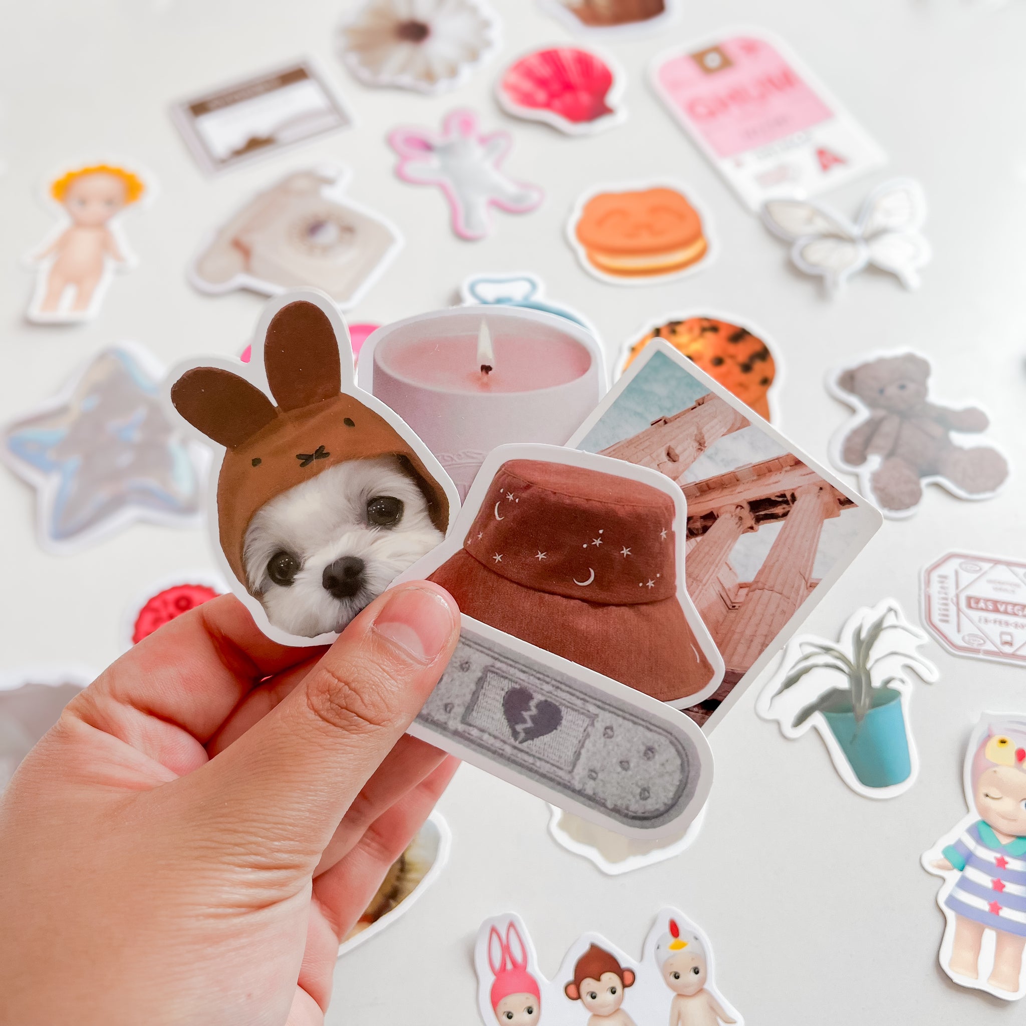 Sticker individuales – Pink Stationery