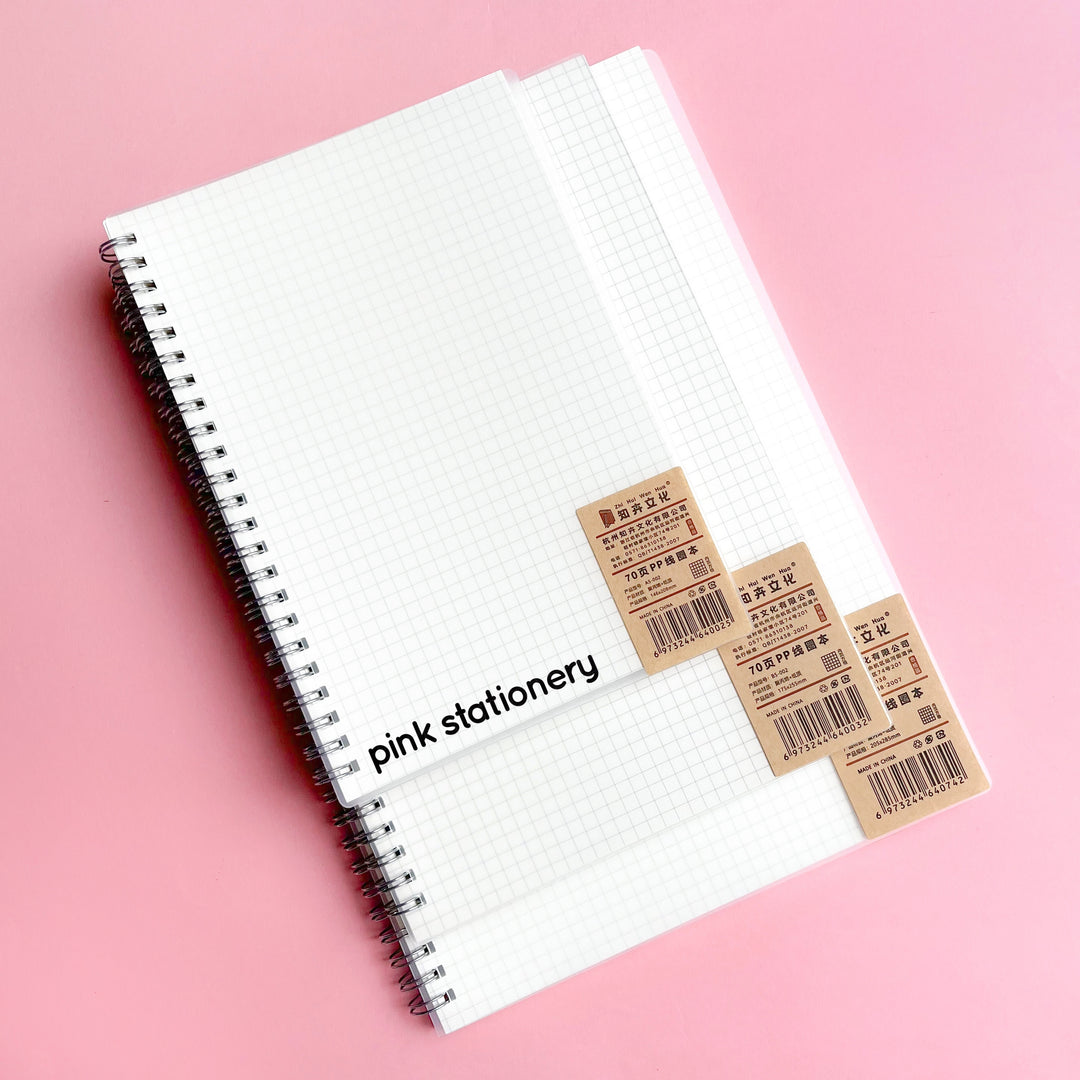 Libreta DEPAI cuadriculada A4 / B5 / A5 – Pink Stationery