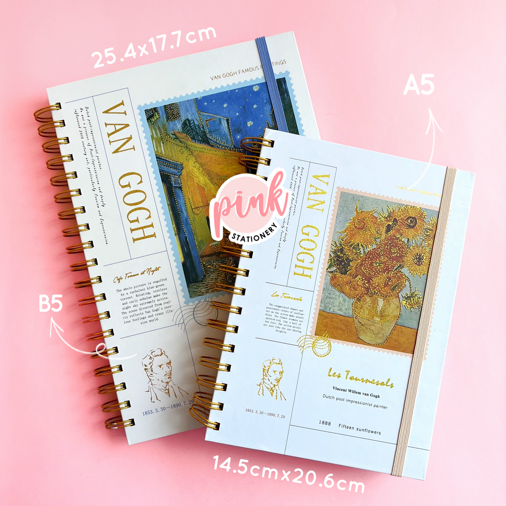 Libreta pasta dura Van Gogh (A5) – Pink Stationery