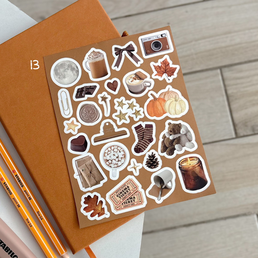 Planilla de Stickers – Pink Stationery