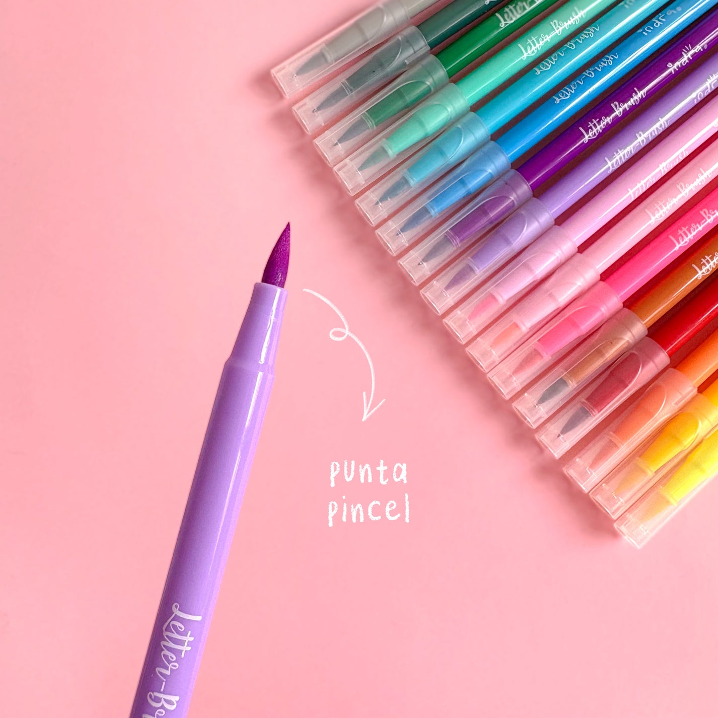 Plumones Lettering Brush INDRA – Pink Stationery